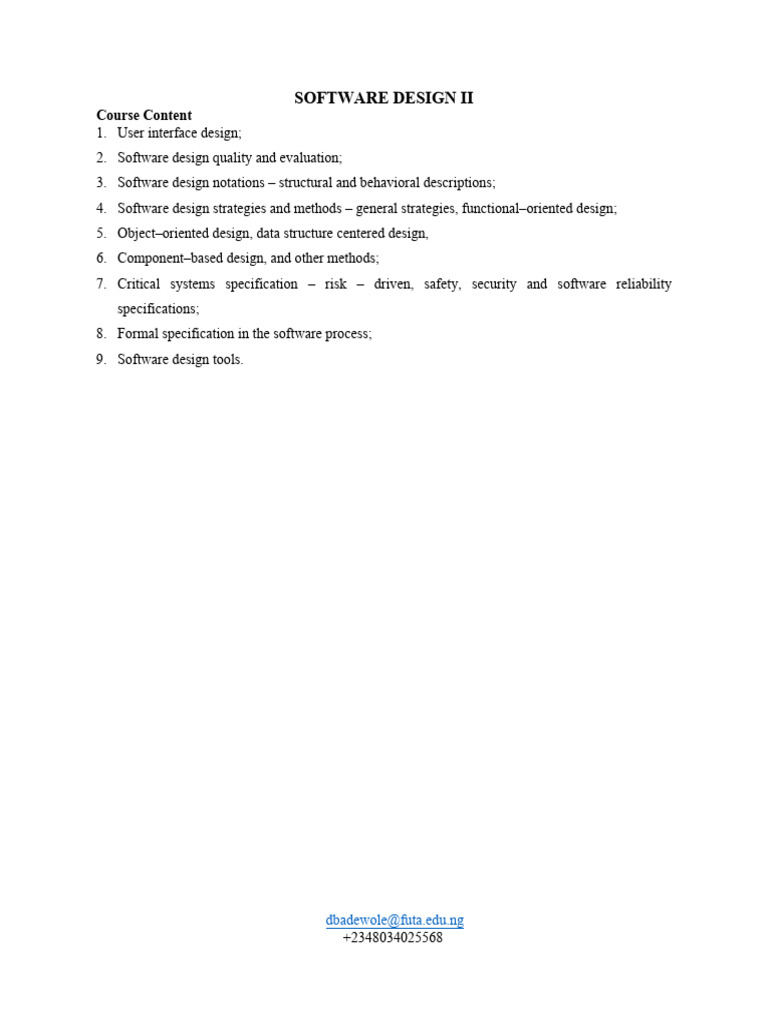 SEN307 Note | PDF | User Interface Design | User Interface