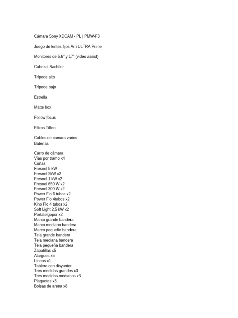 Lista Equipos Aprox Ana | PDF