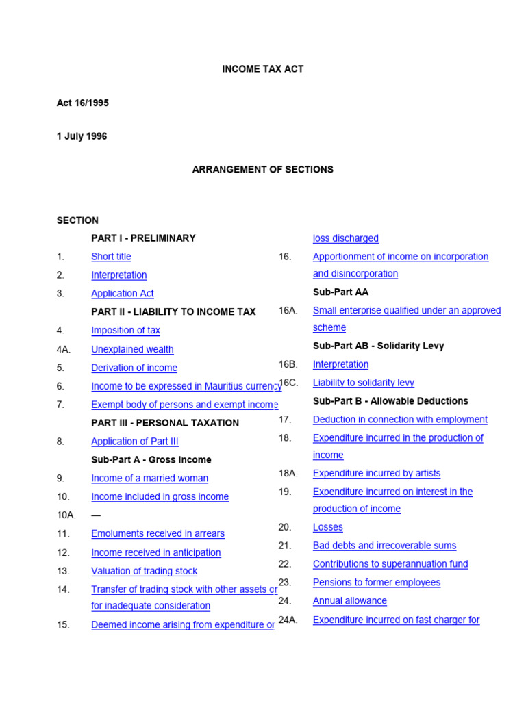 Income Tax Act | PDF | Taxes | Expense