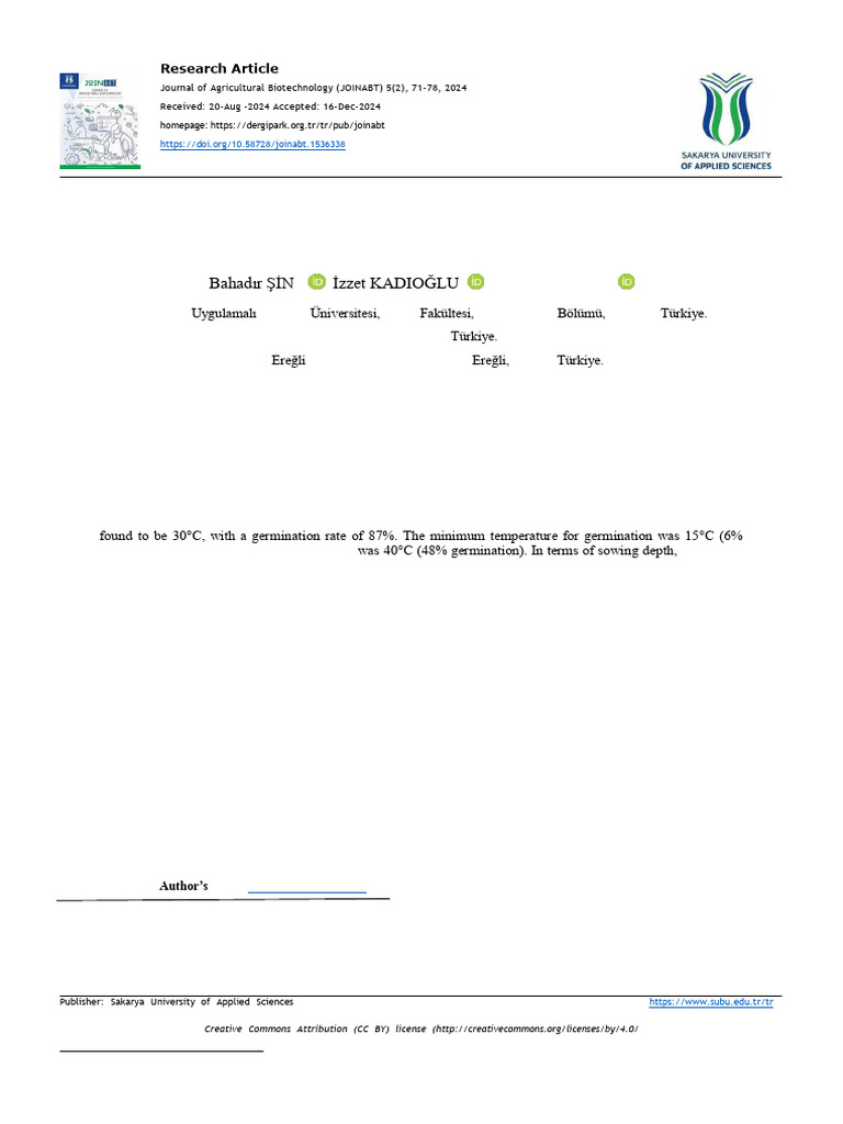Johnson Grass Seed Dormancy Study | PDF | Seed | Germination