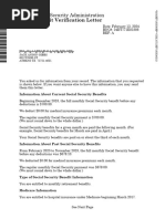Benefit Verification Letter | PDF | Social Security (United States ...