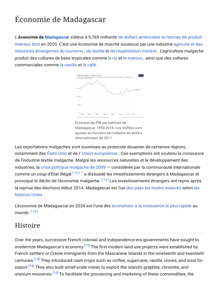 Economy of Madagascar - Wikipedia | PDF | Heavily Indebted Poor ...