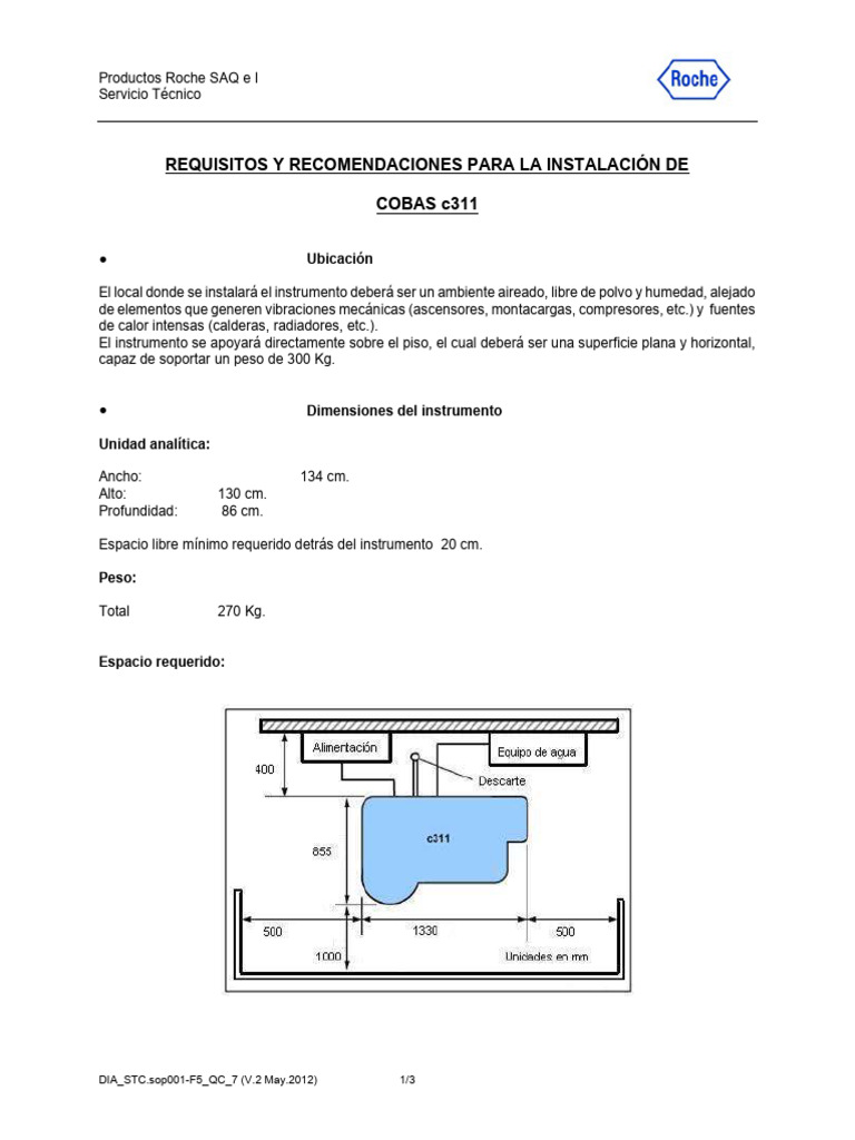 Cobas C311 | PDF | Agua | Electricidad