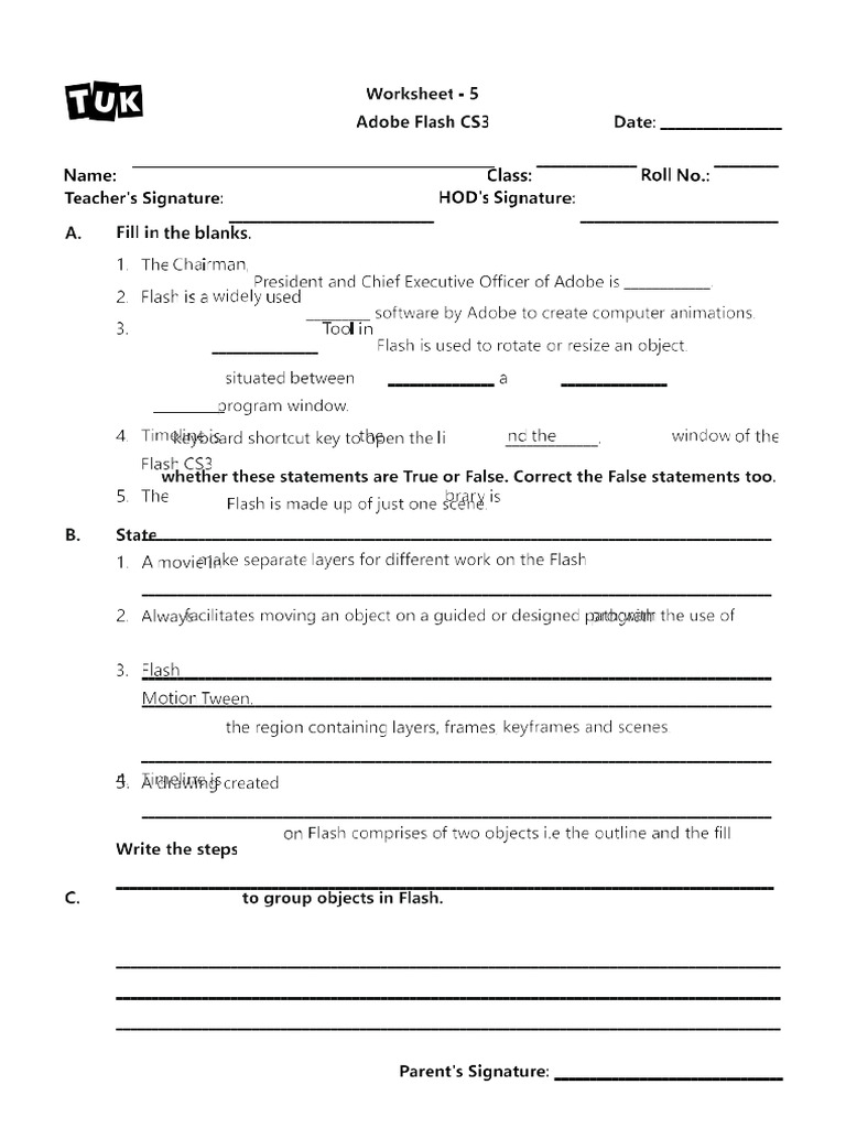 Class 7 Worksheet 5 | PDF