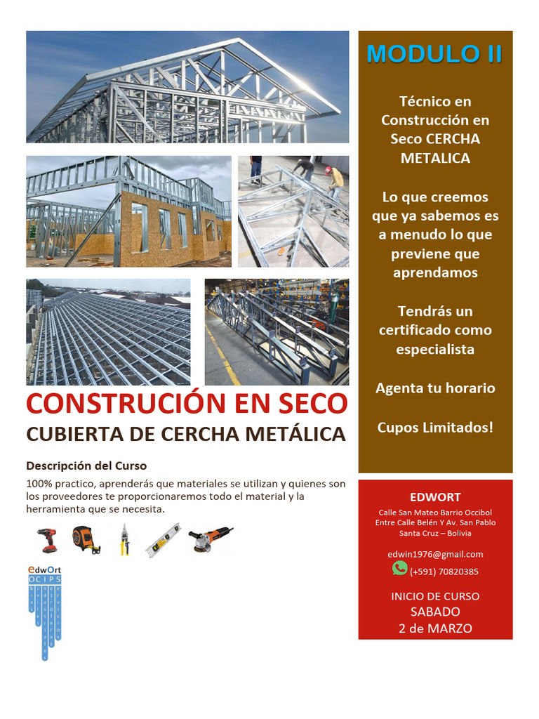 Construción en Seco Cercha Metalica | PDF