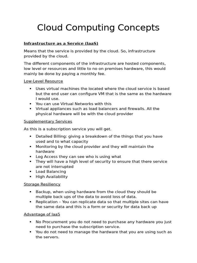 Cloud Computing Concepts | PDF | Cloud Computing | Software As A Service