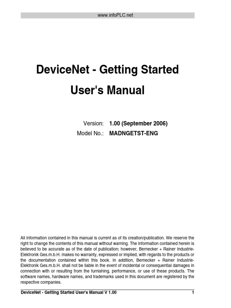 Infoplc Net Madngetst Eng v100!09!2006 | PDF | Computer Network | Input/Output