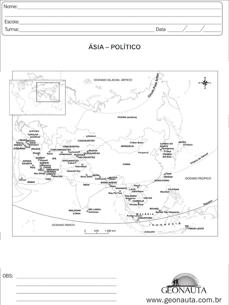 Mapa Asia Politico-1 | PDF