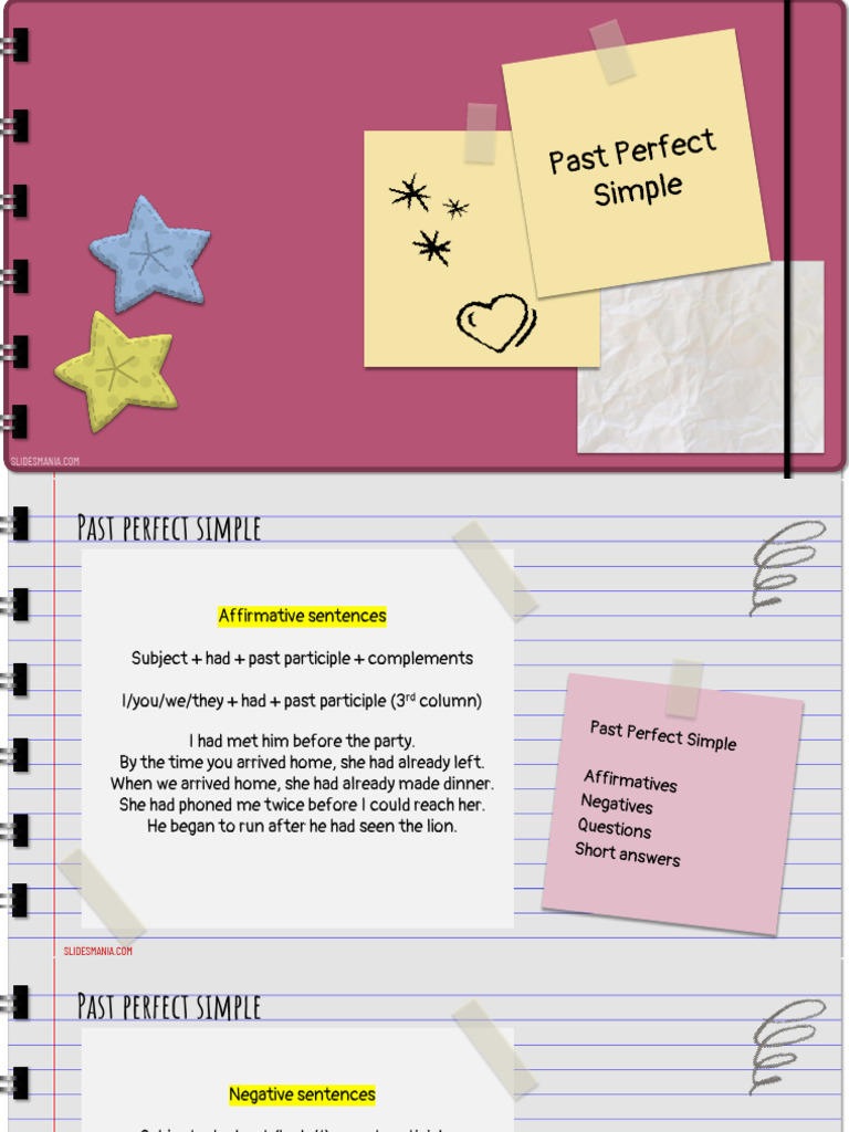 Past Perfect Simple | PDF | Linguistic Typology | Language Families