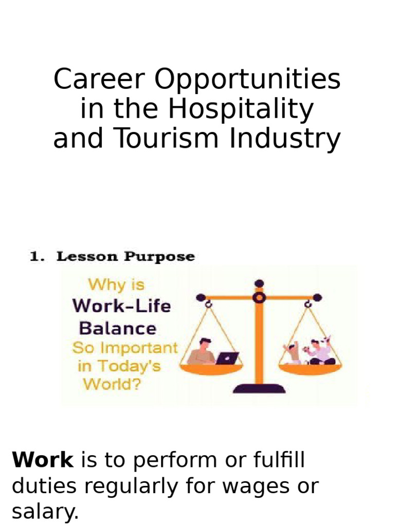 Career Paths in Hospitality & Tourism | PDF