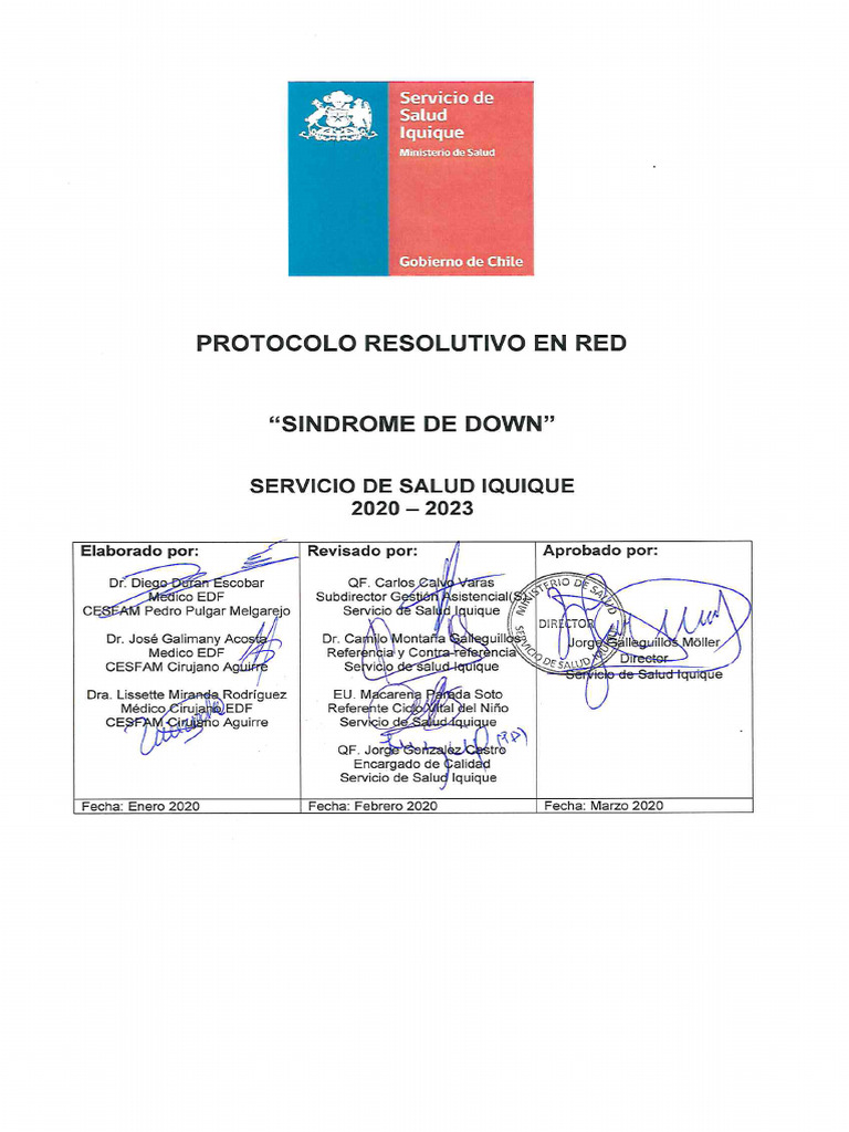 Protocolo Sindrome de Down | PDF