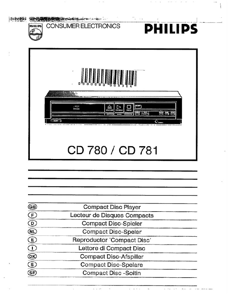 Manual Philips CD780 (11 Páginas) | PDF