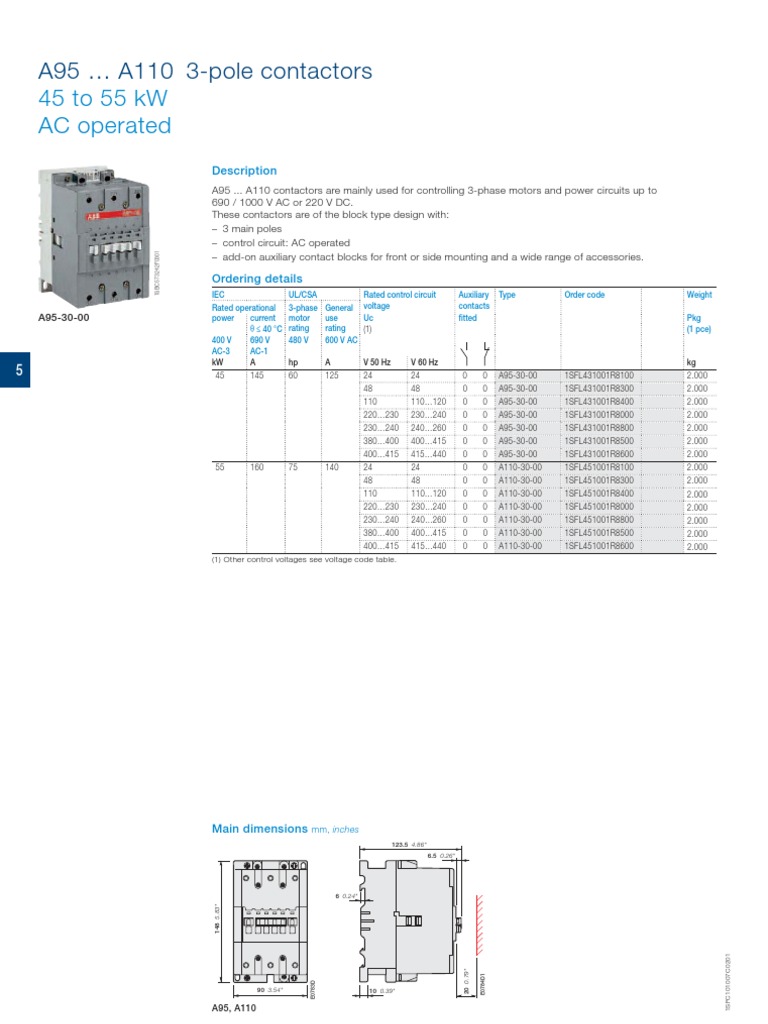 Contactor A95-30-11 | Electromagnetism | Technology
