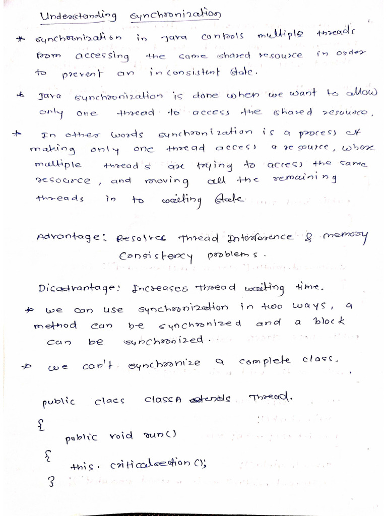 Thread Synchronization CJ | PDF