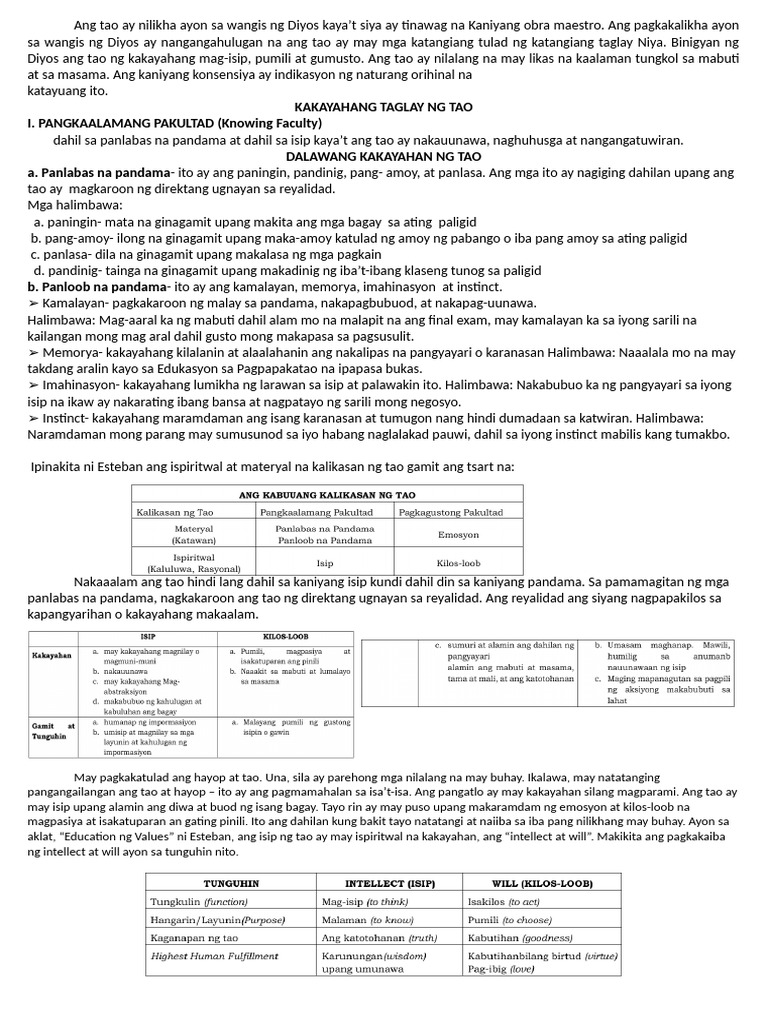 Ang Tao Ay Nilikha Ayon Sa Wangis NG Diyos Kaya | PDF