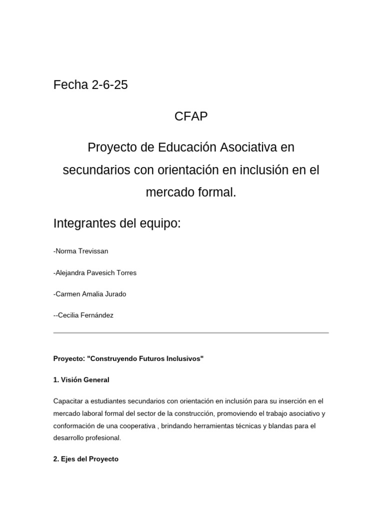 Proyecto Final Con Correcciones. Zurita | PDF | Inclusión (Educación ...