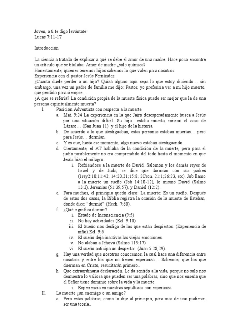 Joven Ati Te Digo Levantate Pdf Cristo Título Salmos