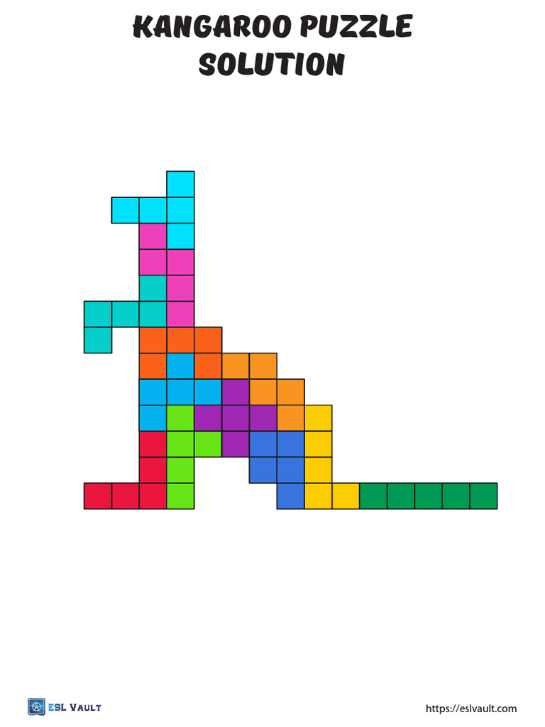 Printable Tetris Puzzle Kangaroo Solution 2 | PDF