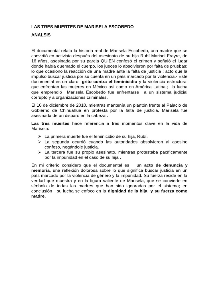 Las Tres Muertes de Marisela Escobedo | PDF