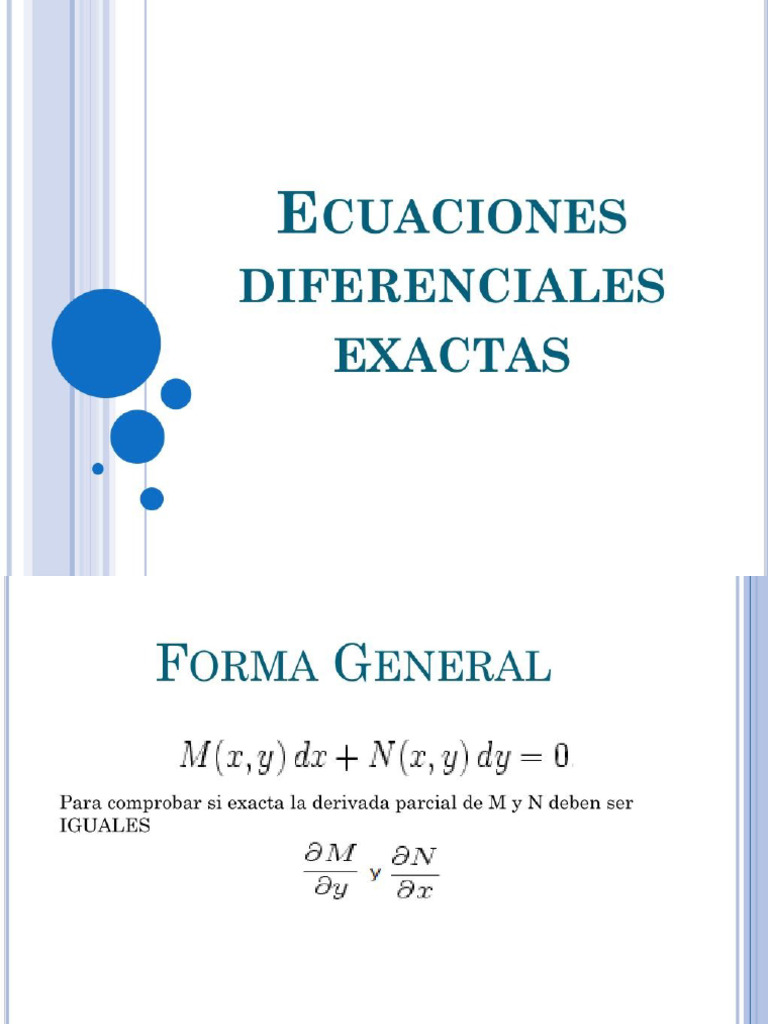 Ecuaciones Diferenciales Exactas | PDF