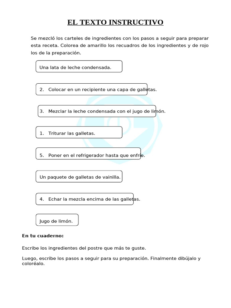 Ficha El Texto Instructivo | PDF