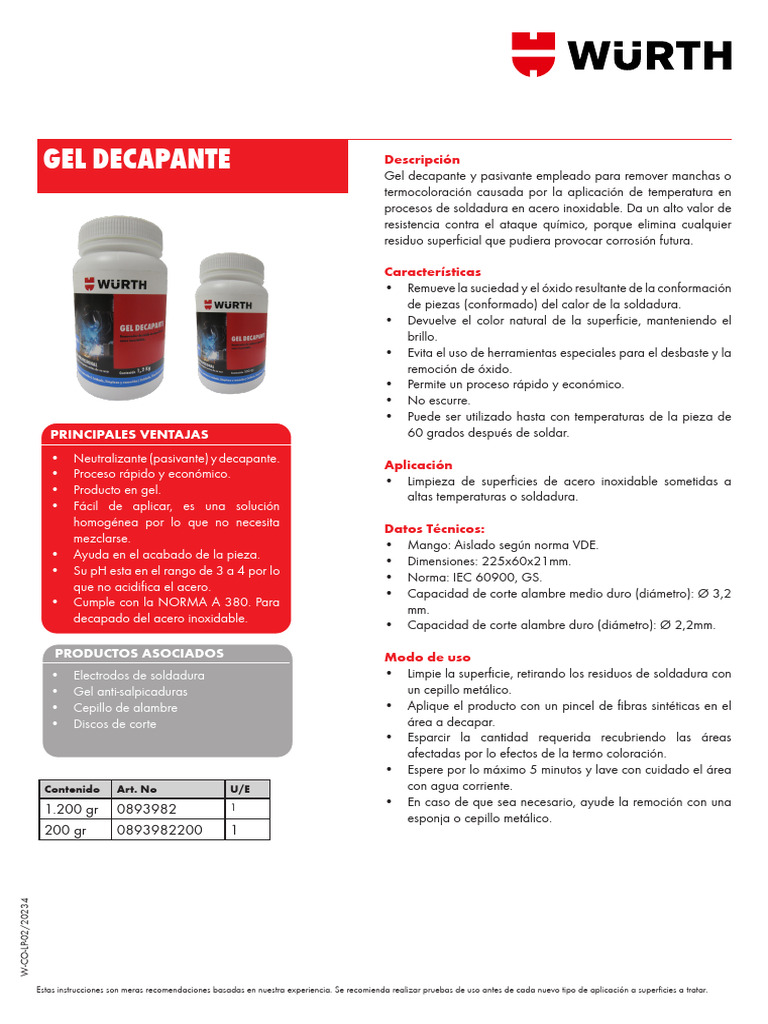 Gel Decapante para Acero Inoxidable | PDF | Soldadura | Construcción