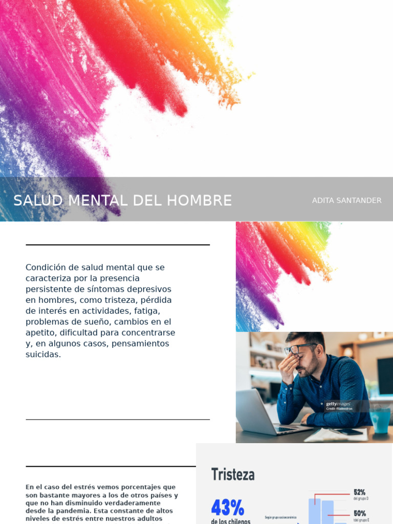 Salud Mental Hombre Def. | PDF | Estrés (biología) | Ansiedad