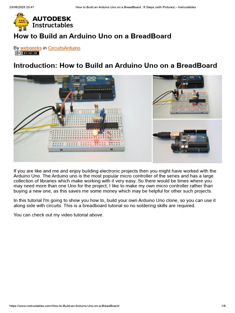 How To Build An Arduino Uno On A BreadBoard - 6 Steps (With Pictures) - Instructables Bybyby ...