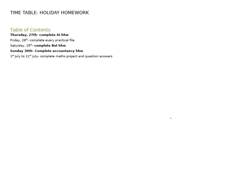 Time Table | PDF