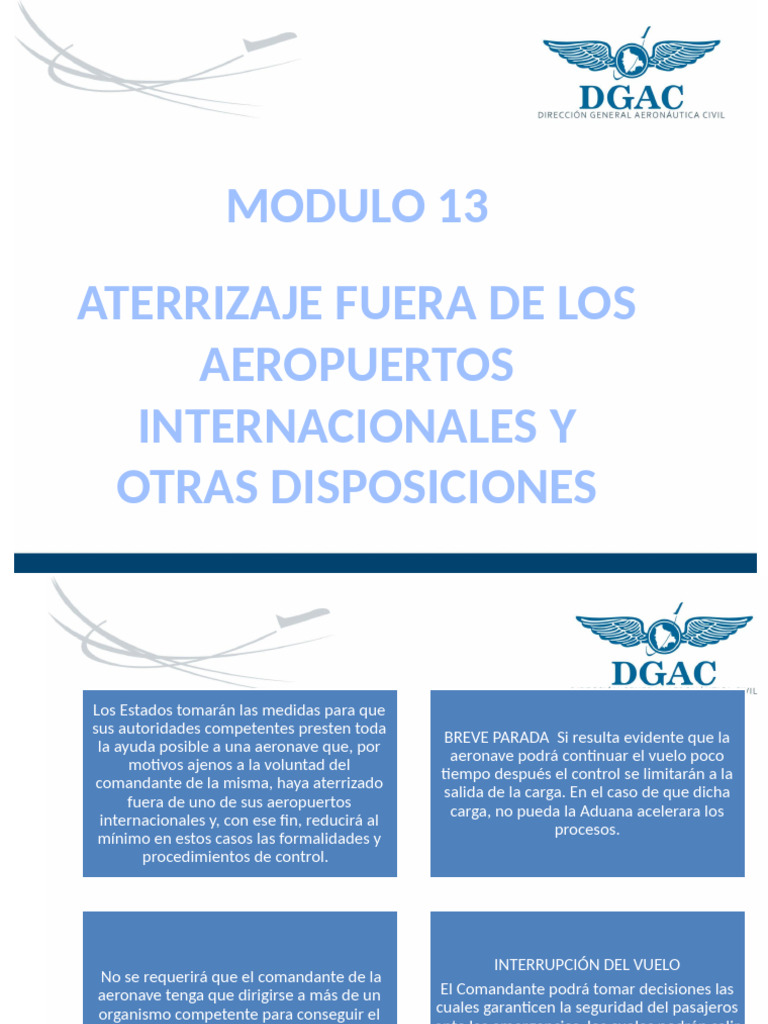 Modulo 13 Aterrizaje Fuera de Aptos | PDF | Aeropuerto | Seguridad de transporte