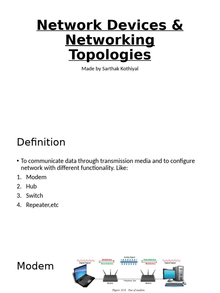 Network Devices & Networking Topologies | PDF | Network Topology | Computer Network