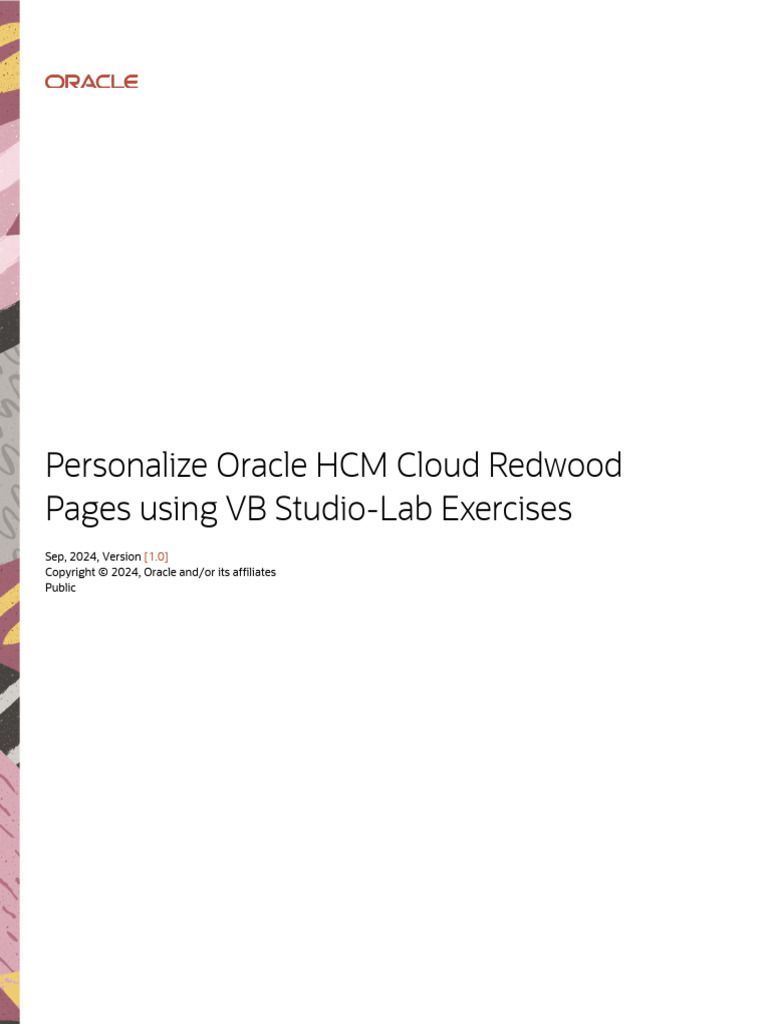 HOL3390 - Oracle Cloud HCM Redwood Personalization Workshop With Visual ...