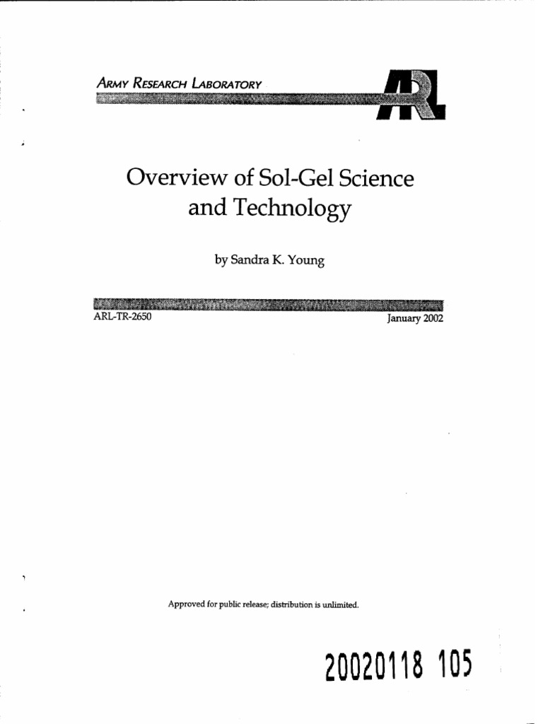 Sol-Gel Science and Technology Overview | PDF | Materials | Physical ...
