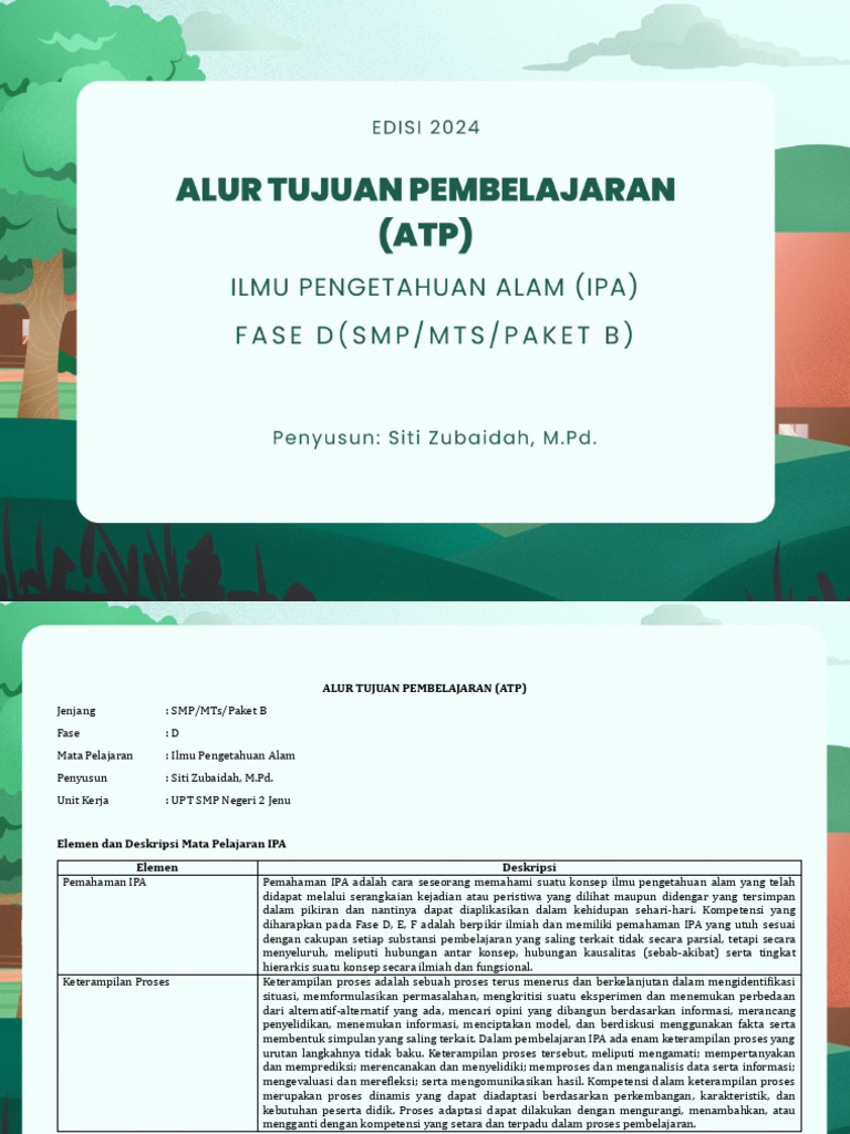 ATP IPA SMP 2025: Panduan Pembelajaran | PDF