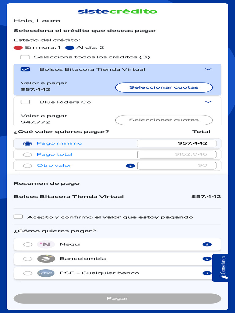 Opciones de Pago Rápido Credinet | PDF