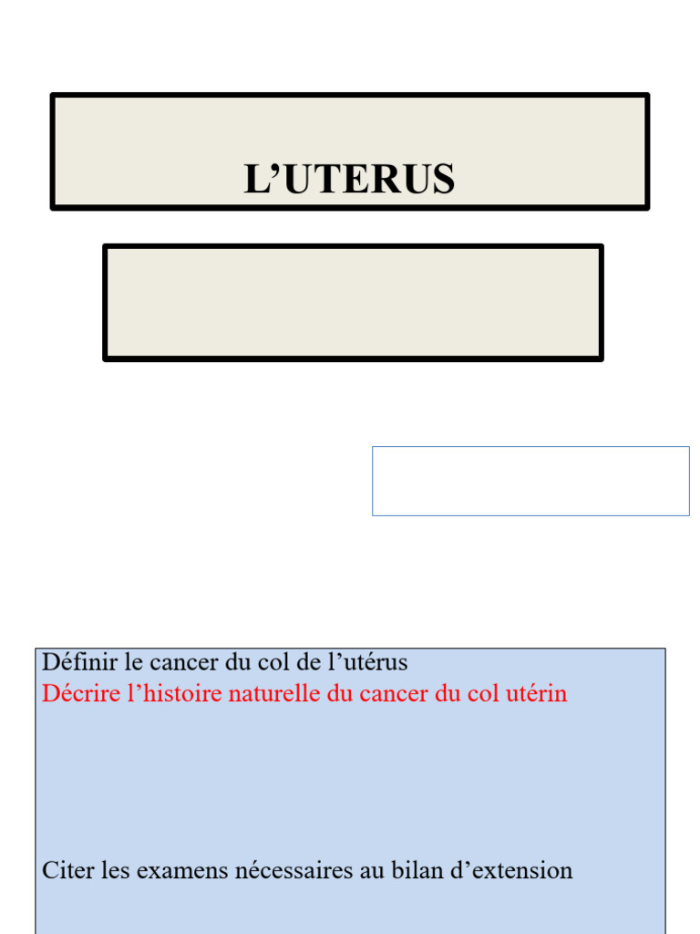 Classification FIGO du cancer du col | PDF | Cancer du col utérin | Cancer