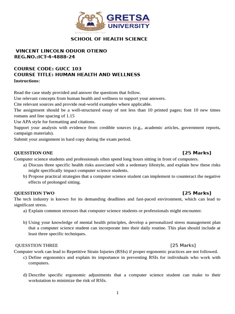 ODL ASS - ICT (1) Rough | PDF | Mindfulness | Sedentary Lifestyle