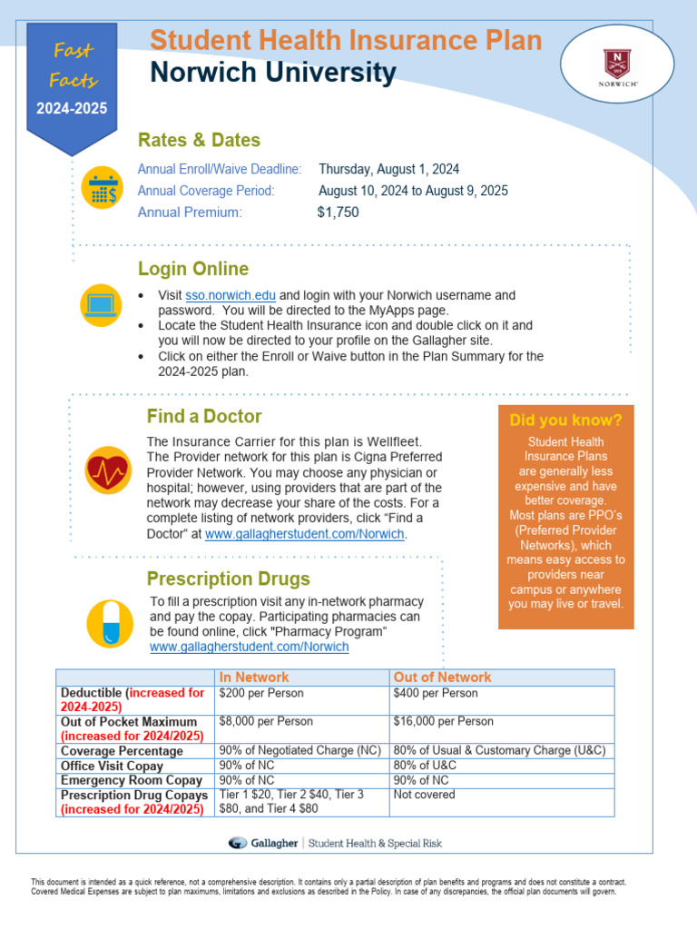 Norwich University Health Insurance Guide | PDF | Insurance | Health Care