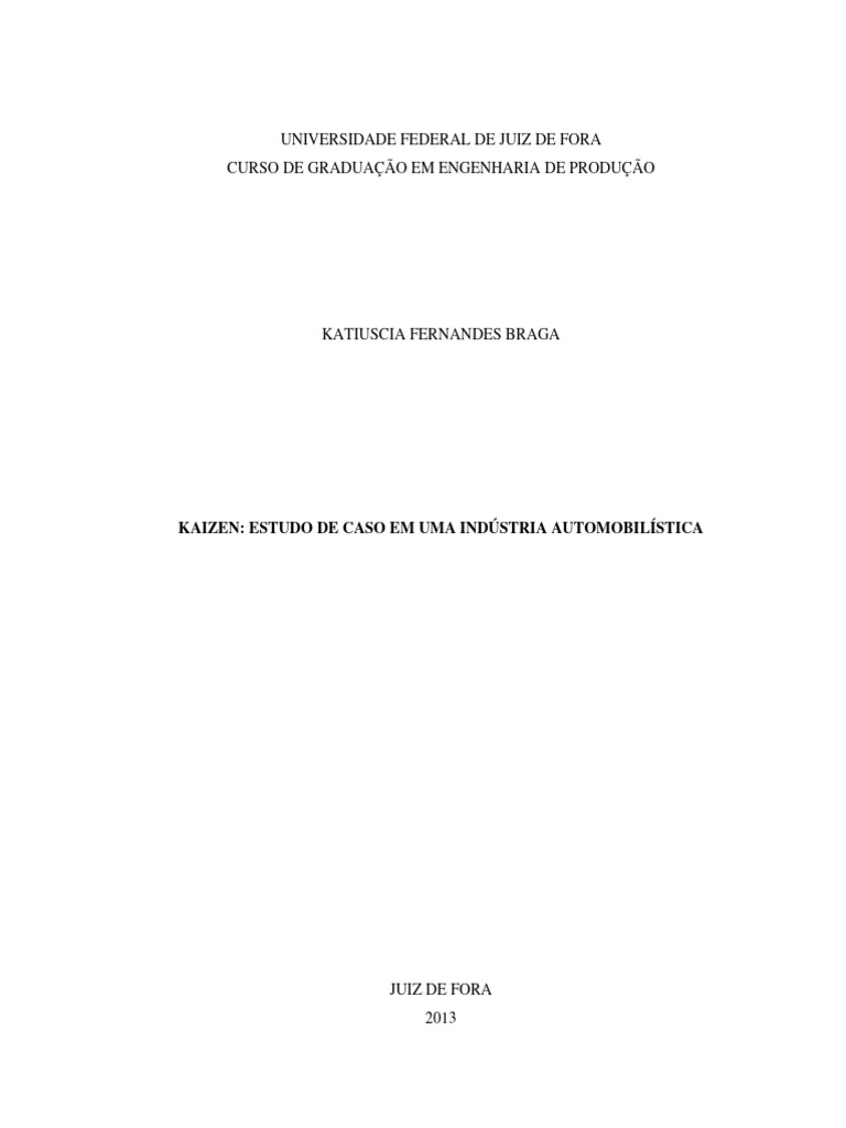 TCC 2012 Estudo de Caso | PDF | Fabricação enxuta | Mercedes Benz