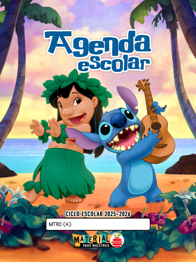 Agenda Escolar Lilo y Stitch 2025-26 | PDF | Aprendizaje