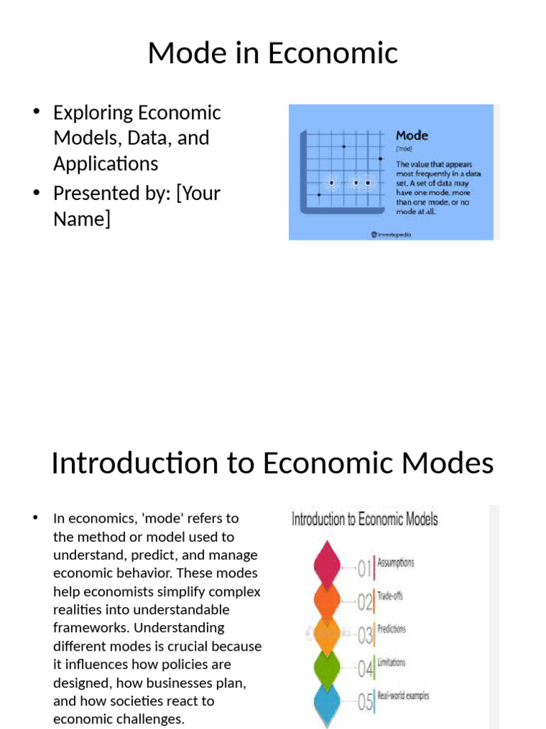 Mode in Economic Detailed Presentation | PDF | Inflation | Economics
