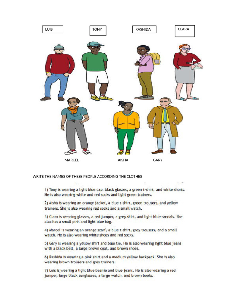 Exercises With Clothes RESUELTO | PDF