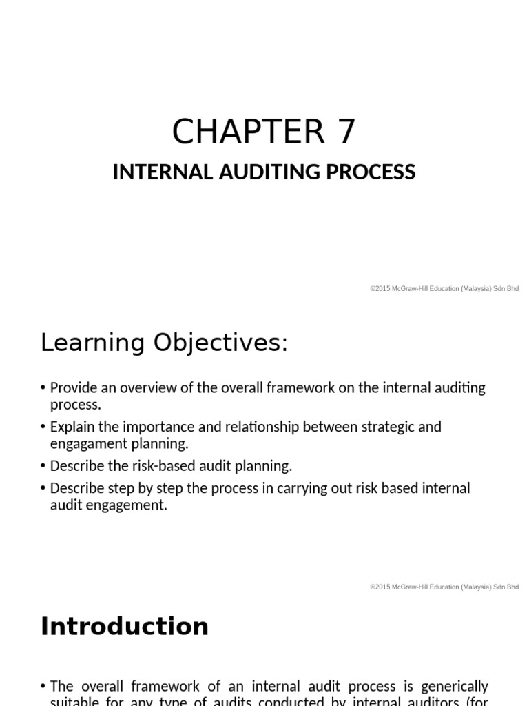 Chapter07 IA Process | PDF | Internal Audit | Audit