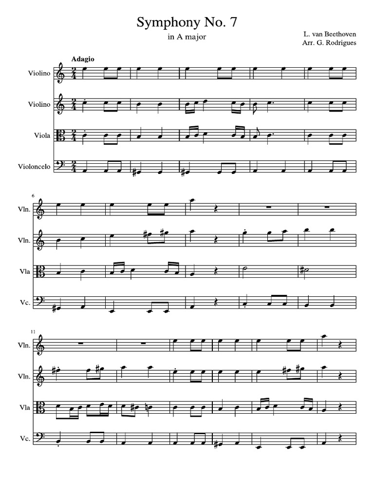 Symphony No 7 - Beethoven | PDF