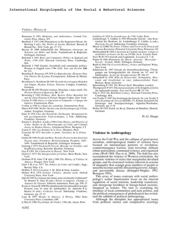 Violence&Anthrop | PDF | Violence | Anthropology
