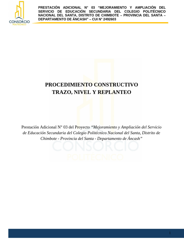 Procedimiento de Trazo, Nivel y Replanteo | PDF