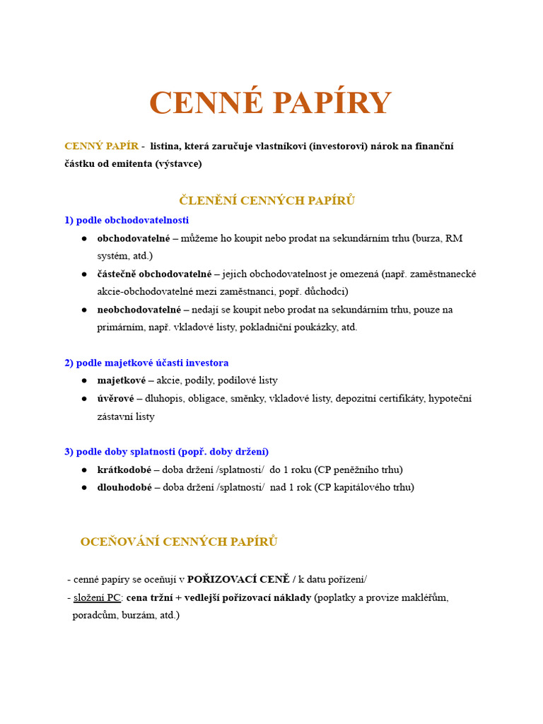 14 - Cenne Papiry | PDF