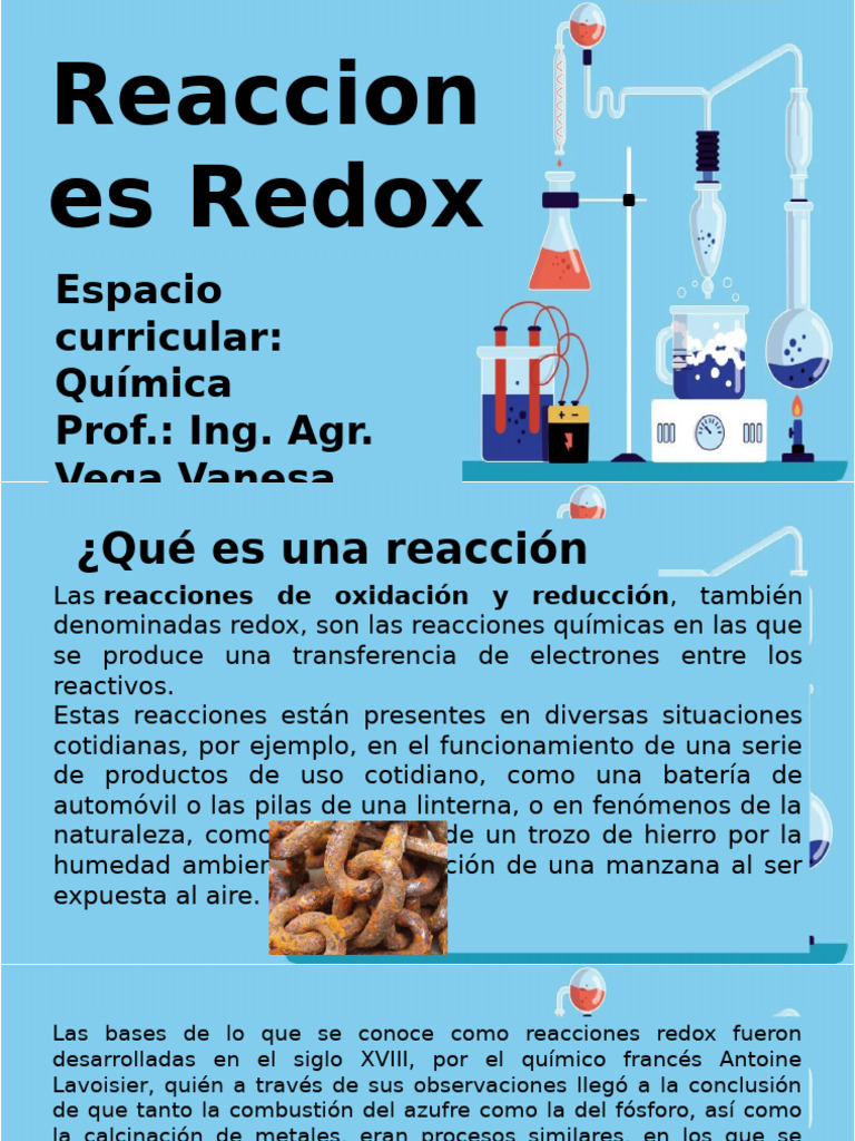 Reacciones Redox | PDF | Redox | Ácido