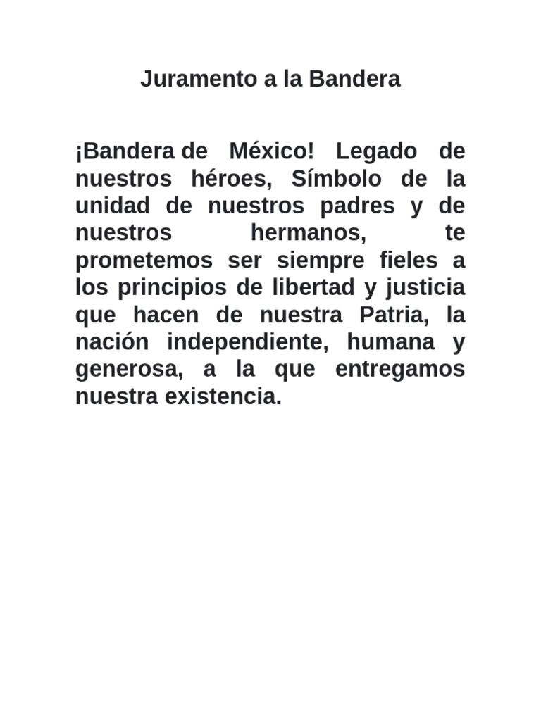 Juramento A La Bandera | PDF