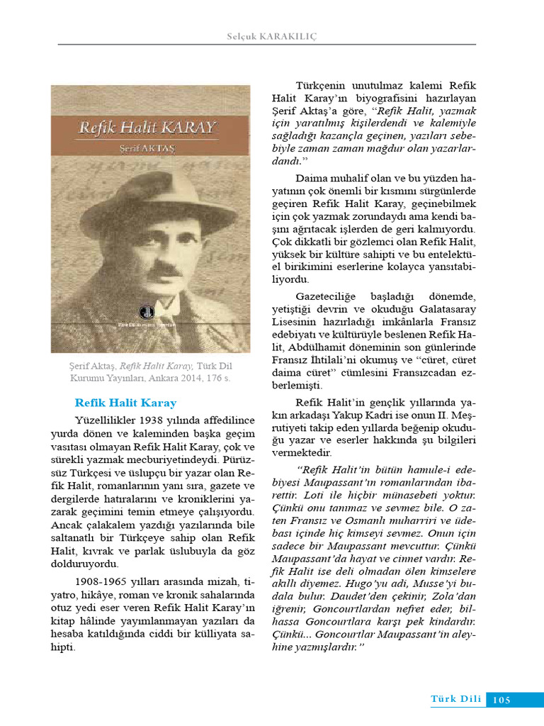 Refik Halit Karay | PDF